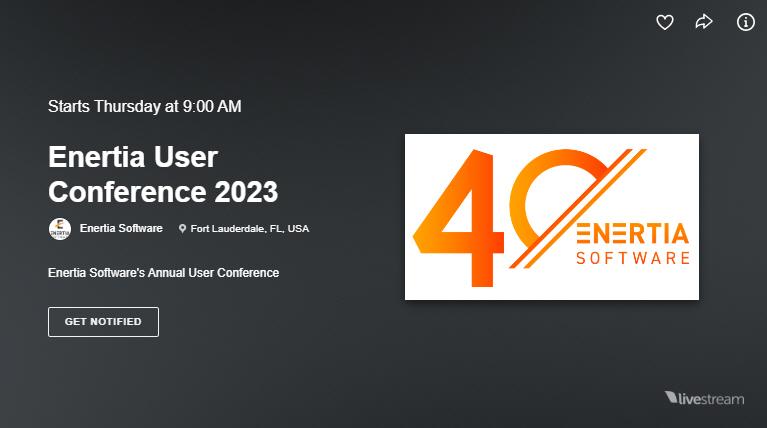 2023 Enertia User Conference | Sept 21&22 | Fort Lauderdale